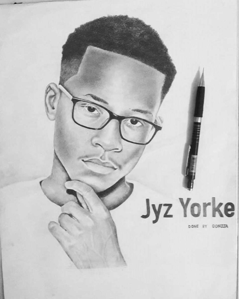 Namibian Visual Artist Qondja Draws Davido, 2 Pac, Gazza And Many More ...